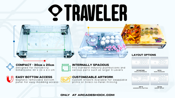AS TRAVELER ACRYLIC FULLY ASSEMBLED CONTROLLER CASE [CHOOSE TYPE ...