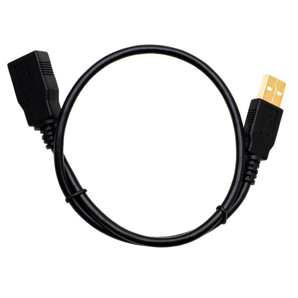 USB 2.0 A Male to A Female Extension (1.5 ft) BLACK – Arcade Shock