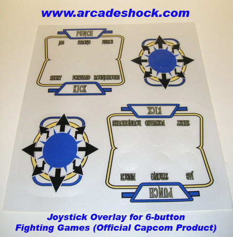 Joystick Overlay (6-Button Fighting Games) – Arcade Shock